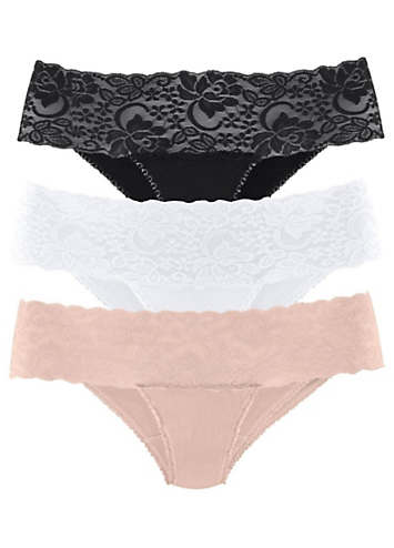 LASCANA Pack of 3 Brazilian Briefs | LASCANA