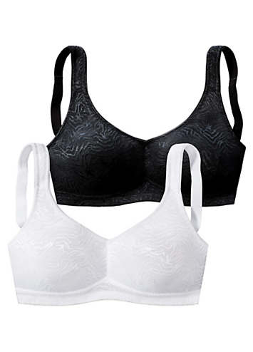 Petite Fleur Pack of 2 Non-Wired Non-Padded Full Cup Bras | LASCANA