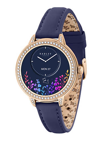 Radley London Series 33 AMOLED Stone Set Ink Blue Leather Strap Smart ...