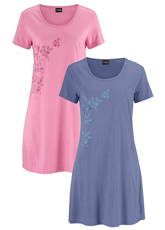 Vivance Dreams Pack of 2 Floral Nighties | LASCANA