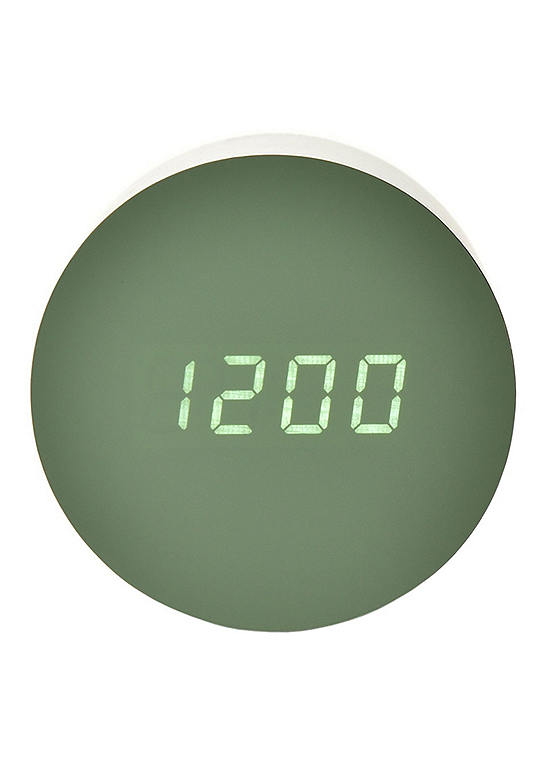 William Widdop Interval LED Alarm Clock - Green | LASCANA